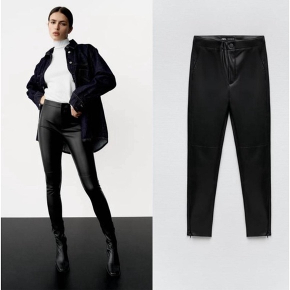 Zara Faux Leather Leggings